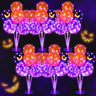 Junkin 6 Set Christmas Balloons Centerpieces for Table with LED String ...