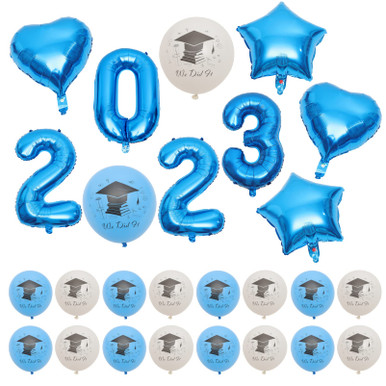 BESTOYARD 1 Set 2023 Graduation Balloons foil balloons black decor ...