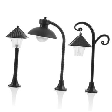ERINGOGO 6pcs Mini Street Light Model Miniature Christmas Village Mini ...