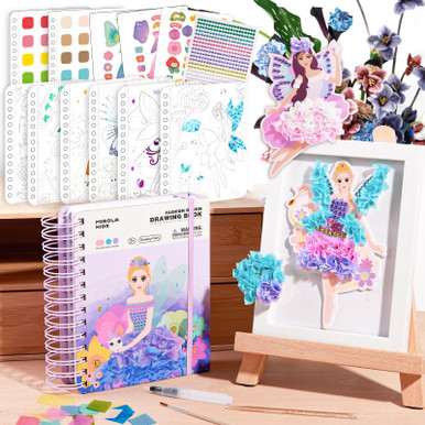 MIROLA KIDS 4 in 1 Fashion Design Book for Girls, Fairy Theme Puzzle ...