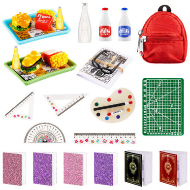 17 Pcs Mini Stuff Mini School Supplies Doll School Supplies Miniature ...