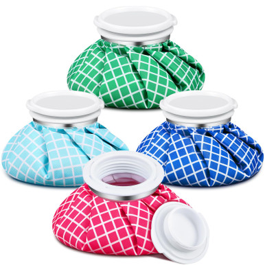 4 Packs Reusable Ice Pack Cold and Hot Use Hot Water Bag Kids Adults ...