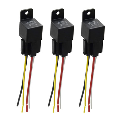 Gorniloxam 40 Amp 48V DC SPST Relay Socket - Waterproof 4 Pin Relay ...