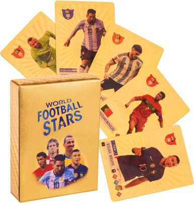 Soccer Cards,World Cup Soccer Star Trading Cards,Gold Foil Cards,UEFA ...