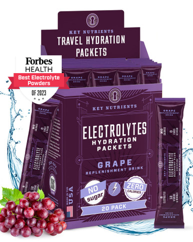KEY NUTRIENTS Electrolytes Powder Packets - Fruity Grape 20 Pack ...