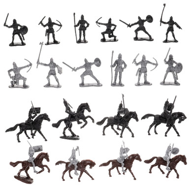 Gogogmee 1 Set Cavalry Horse Model Warrior Horse Model Mini Figures Toy ...