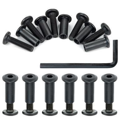 Xrfoiniu 50 Sets Black M6x30mm Bolts Cap Nuts Rivet Socket Cap ...