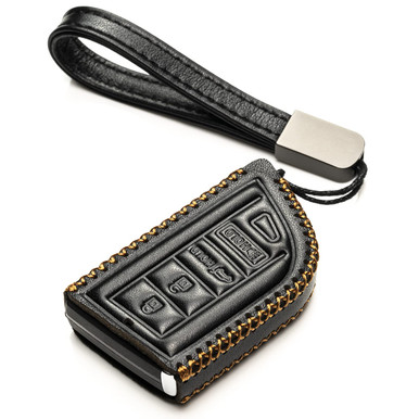 Vitodeco Genuine Leather Smart Key Fob Case with Leather Key Strap ...