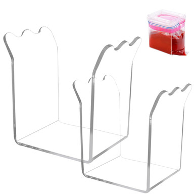 2 Pack Ziplock Bag Holder, Freezer Bag Holder Stand, Food Storage Bag ...