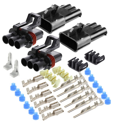2-Pack, 30Amp (3-PIN) Metri-Pack Waterproof Connector Terminals and ...