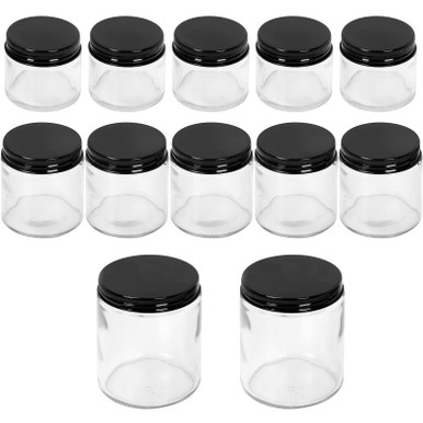 Keadic 12 Pcs 3 Sizes Glass Jars with Lids Assortment Set, 2oz 4oz 8oz ...