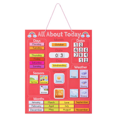 Navaris Kids Magnetic Calendar - Early Years Learning - Weather, Date ...