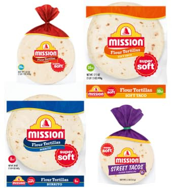 Mission Tortillas Variety Soft Taco Shells,Burrito, Fajita, Street ...