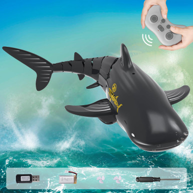 Hiitytin Remote Control Shark Toy 1:18 Scale RC Shark with Light ...
