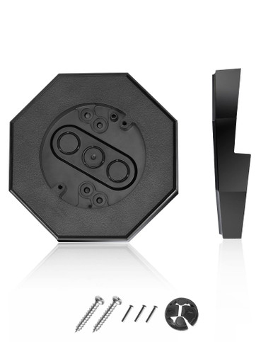 Siding Mounting Block, Black Octagon Siding Mounting Kit with Built-in ...