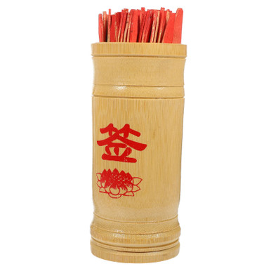OKUMEYR 1 Set Bamboo Hexagram Stick Lucky Bamboo Retro Game Stick ...