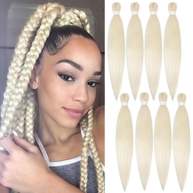 613 Blonde Braiding Hair 8 Packs 26 inch Soft Yaki Texture Pre ...