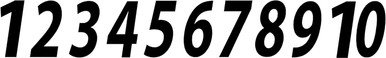 Matte Black Vinyl Numbers Stickers 1-10 (1 of Each Number, 10 Total ...
