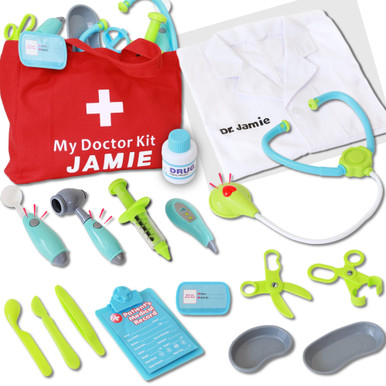 Personalized Doctor Kit for Kids with Doctor Bag, Play Doctor Kit for ...