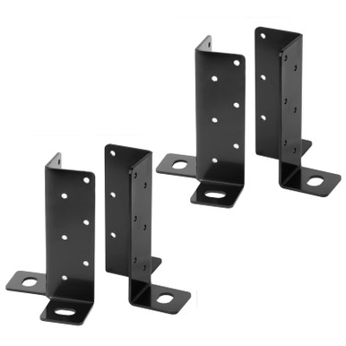 4 Pcs Adjustable Split Black Heavy Duty Post Anchor Base Bracket for ...