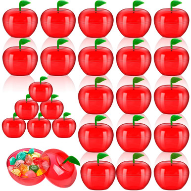 Elesunory 50Pcs Plastic Apple Container, Christmas Apple Container ...