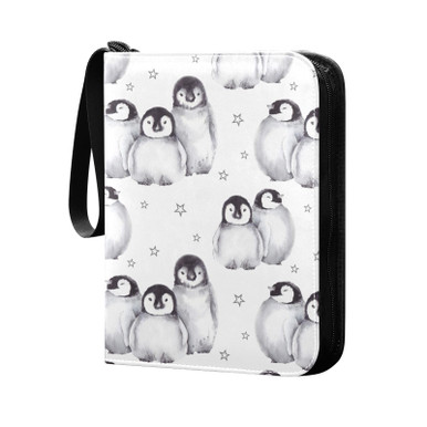 Cute Baby Penguins Card Binder 4 Pocket Trading Card Holder Book with ...