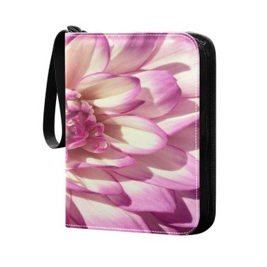 Pink Flower Card Binder 4 Pocket Trading Card Holder Book with 50 ...