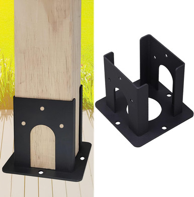 Wpbhk 2Pcs Wood Fence Pergola Post Base Brackets kit Fit 4x4(Actual:3 ...