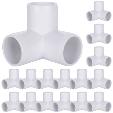 16 Pack 1 Inch PVC Elbow PVC Pipe Fitting, 3-Way Corner Cross Furniture ...