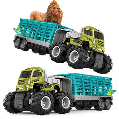 OTONOPI Dinosaur Transport Truck Zoo Truck Animal Carrier Truck Toy ...