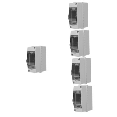 5pcs Box 2 Way Distribution Box Din Rail Enclosure Power Controller 2 ...