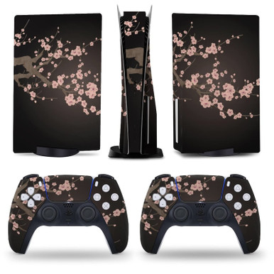 AoHanan Cherry Blossom Black PS5 Skin Console and Controller ...