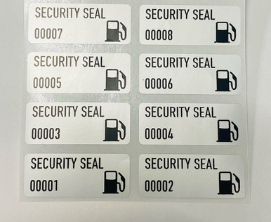 100 Gas Pump Security Seal Tamper Evident Labels/Stickers w/Unique ...