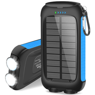 Solar Power Bank -38800mAh Waterproof Portable Solar Phone Charger with ...