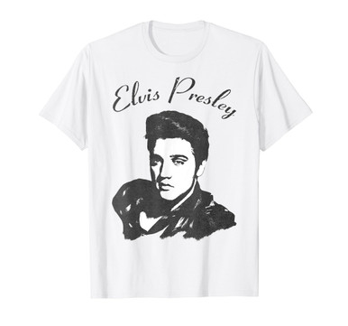 Elvis Presley Official Script T-Shirt - Warehousesoverstock