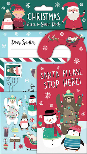 Paper Projects 01.70.40.003 Christmas Letter to Santa Pack with Door ...
