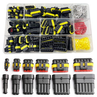 Thewinio 828pcs 1-6 Pin Connector Kit, 20-16 AWG Waterproof Electrical ...