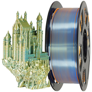 MIKA3D Bicolor Double Color Silk Sapphire Blue Orange PLA Coextrusion ...
