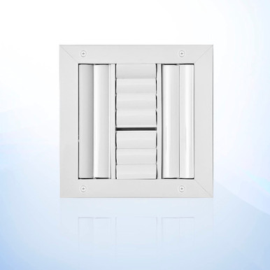 [8 x 8 Duct Hole] Vent Cover. 4 Way: Aluminum Curved Blade Adjustable ...