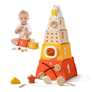 OESSUF Stacking Toy Nesting Box, Montessori Toys Stacking & Nesting ...