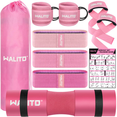 WALITO 10Pcs Barbell Pad Set for Hip Thrust - Squat Pad for Barbell ...