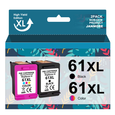61XL Ink Cartridge High Yield Replacement, for HP 61 61XL Ink Work with ...