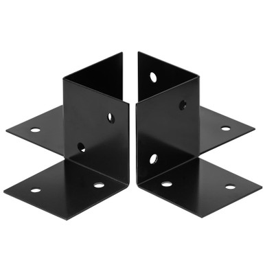 4 PCS Adjustable Pergola Post Base Black Split Floor Connector for 4x4 ...