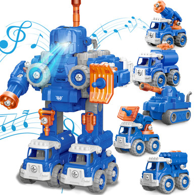 Toys for 6 Year Old Boys, 5-in-1 Transform Rescue Bots Toys, Take Apart ...