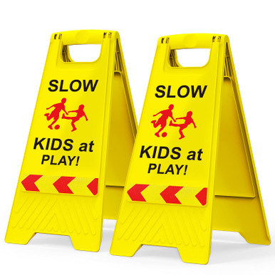 Children at Play Safety Signs, 2 Pack Kids at Play Signs with ...