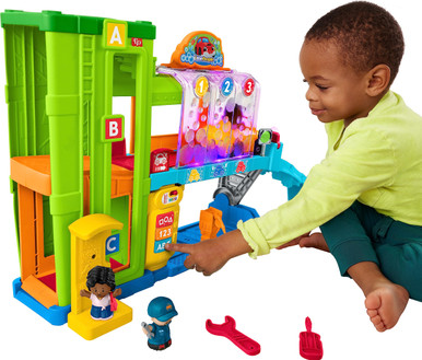 Little People Toddler Playset Light-Up Learning Garage with Smart ...