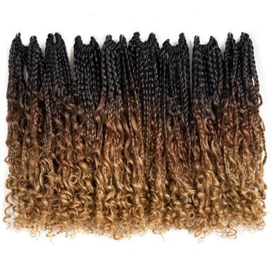 Crochet Box Braids 12 Inch Goddess Box Braids Crochet Hair Pre Looped 8 ...