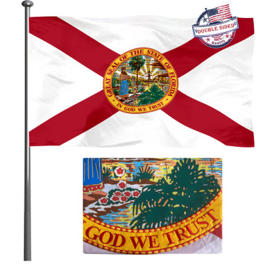 Mosprovie Florida Flag 3x5 Double Sided Embroidered- Heavy Duty Florida ...
