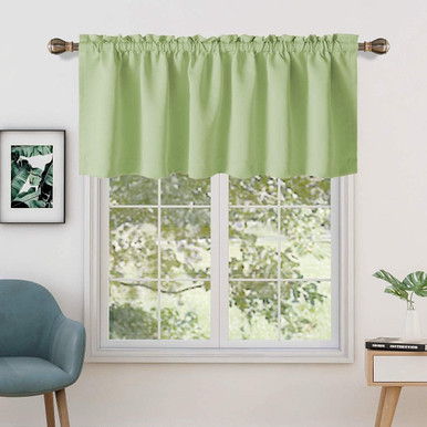 Mamu Thread Collection Valance Curtain for Windows, Solid, Rod Pocket ...