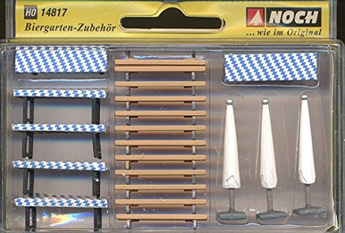 Noch HO Scale Detail Parts - Beer Garden Set 1-12 Benches/6 Tables/3 ...
